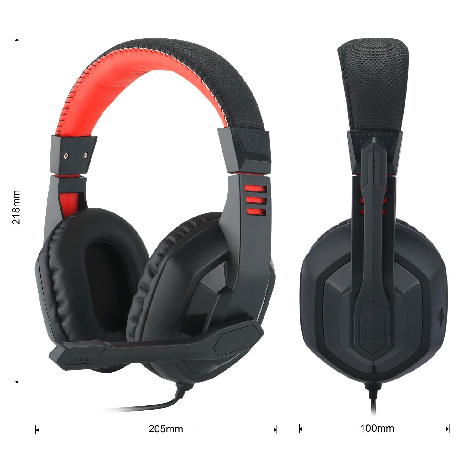 Redragon H101 Gaming Headset, Wired Over Ear PC Gaming Headphones with Mic Built-in Noise Reduction, for PC, Laptop, Tablet, PS4, Xbox One