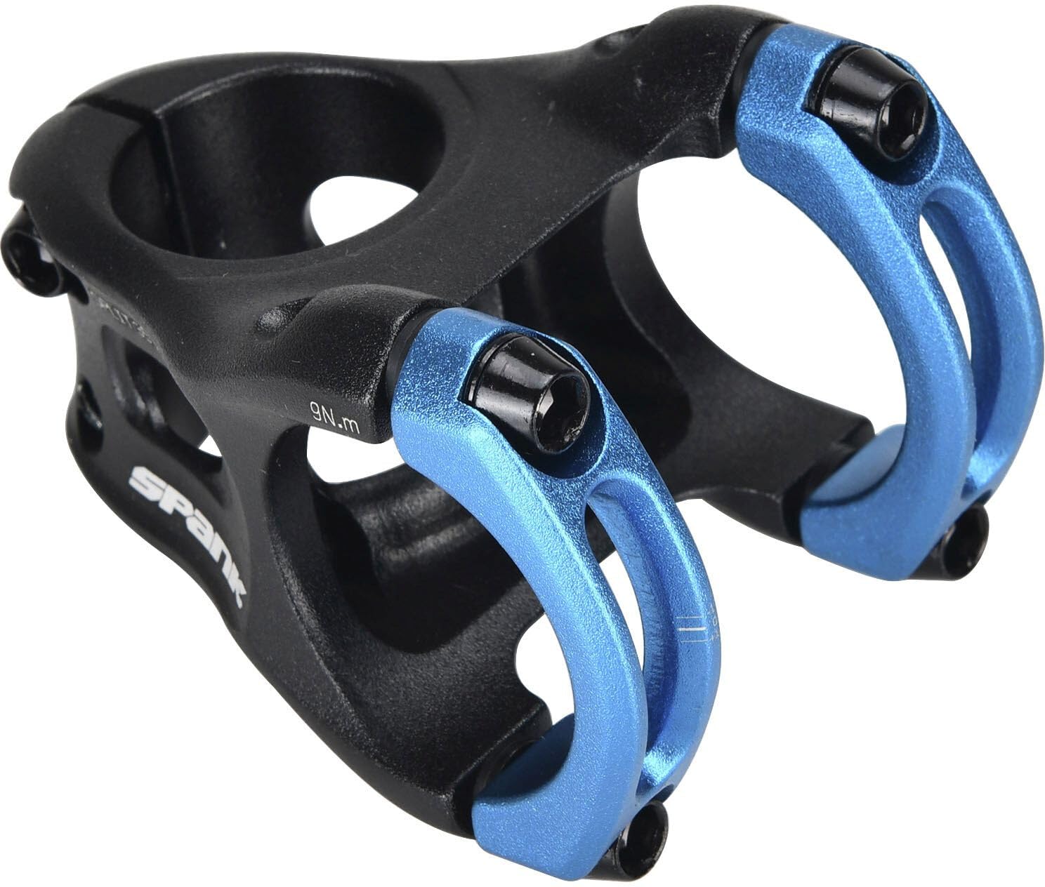 Spank Split 35 Enduro Trail Shotpeen Anodized Bicycle Stem, Universal Fit, Cycling Stem, Mountain Bike Stem, Bar Clamp, Shotpeen Anodized Stem, CNC-optimised (40mm,Blue)