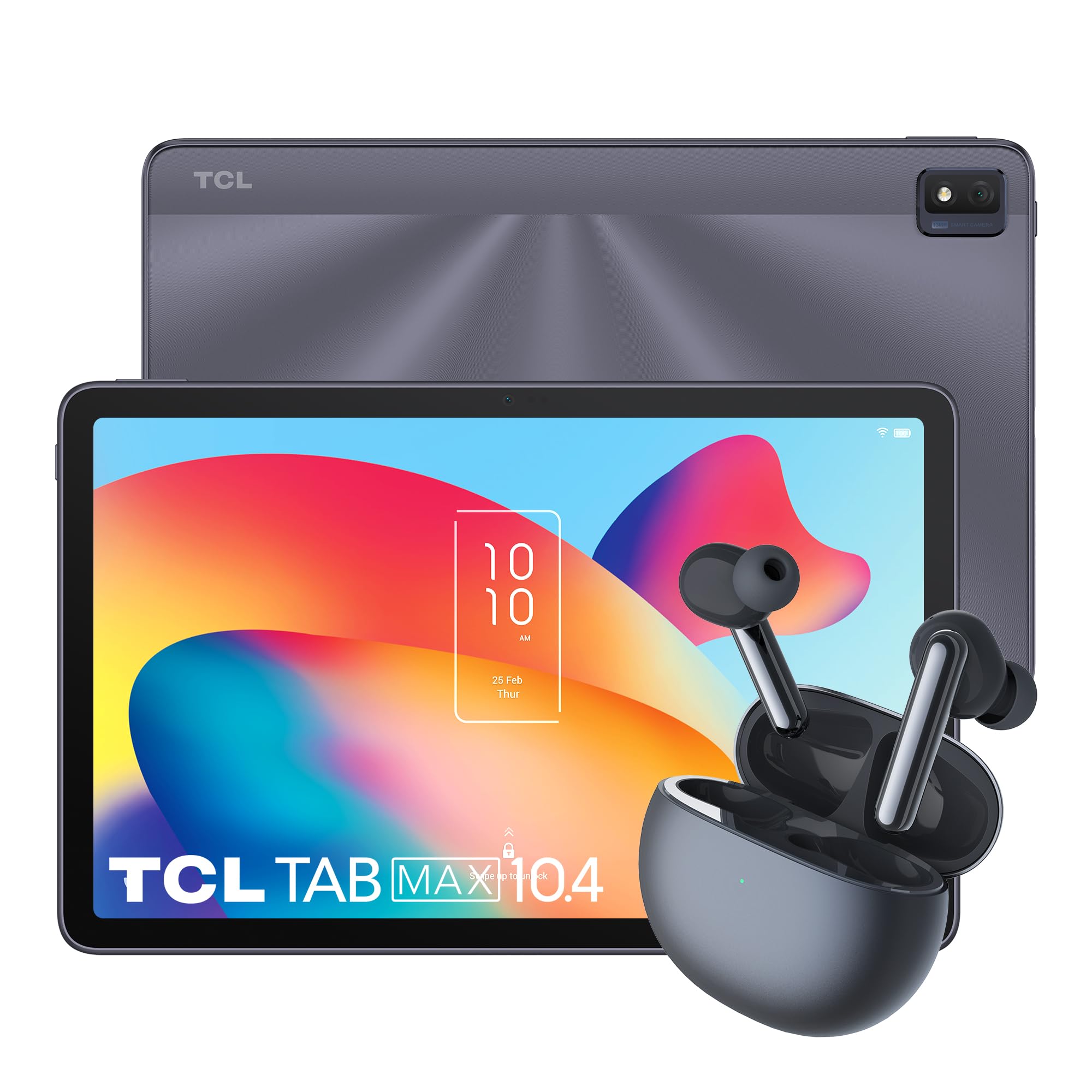 TCL 10.36 inch Android Tablet with 6GB + TWS Wireless Earbuds Grey