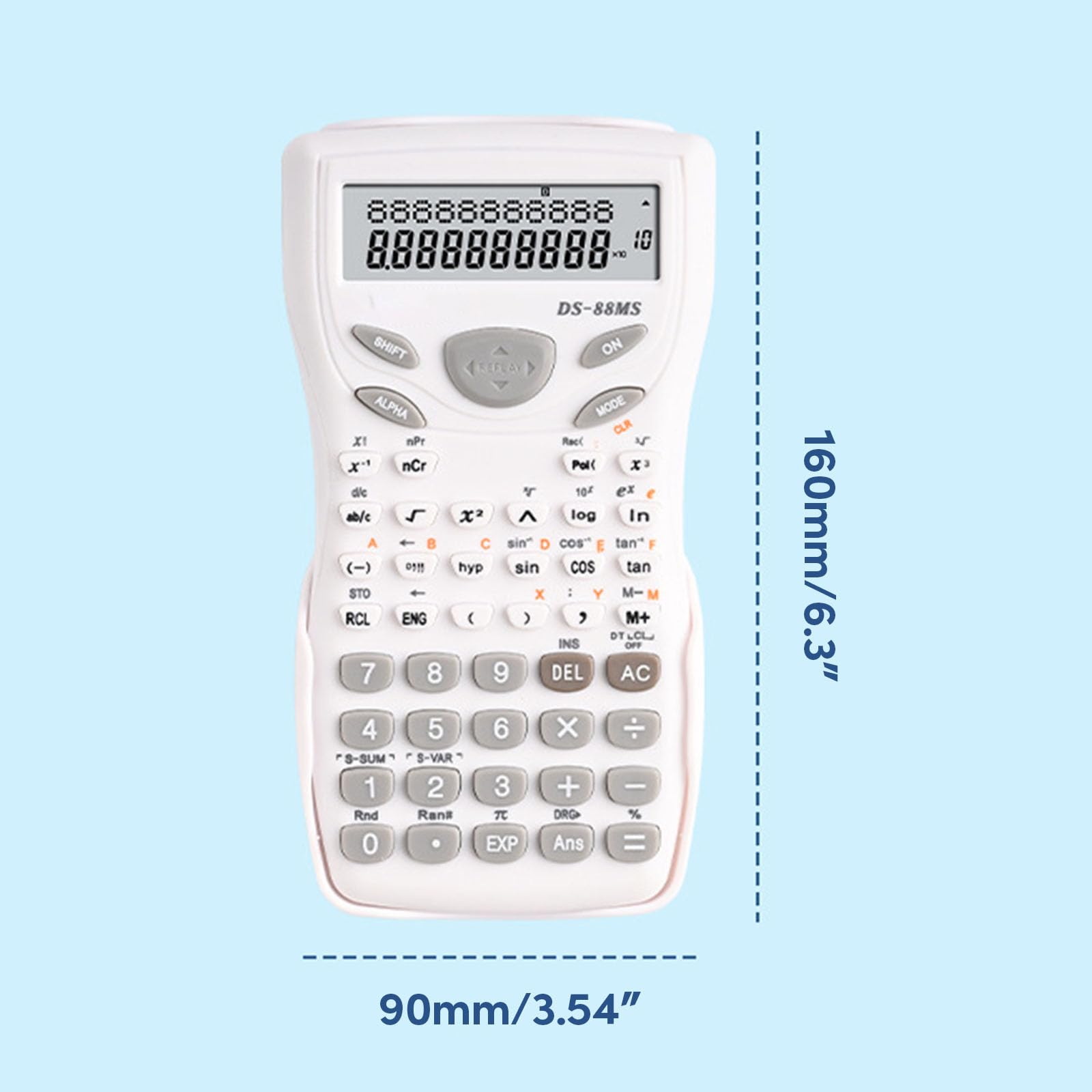 Students Function Calculator Essential Scientific Digital Calculators with 240 Functions 12 Digits Widescreen Display Portable Calculator Battery Powered Calculator Hard Protective Case School