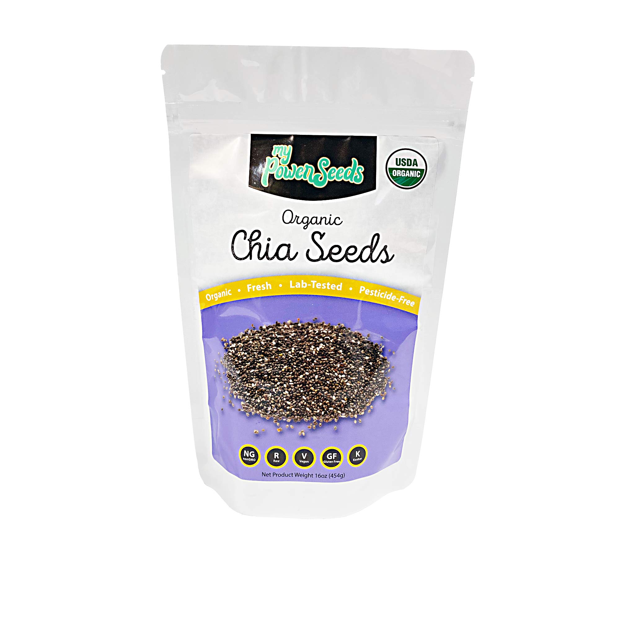 Sustainably Sourced Chia Seeds - Perfect for Snacking or Adding to Your Favorite Recipes - 1 lb