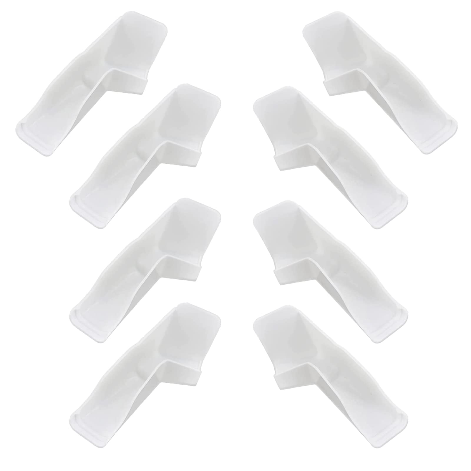 RV Gutter Spouts, White Rain Gutter Extensions to Protect The Top of RV in Rainy Days, Reduce Dirt and Black Streaks on Your RV(4 Left & 4 Right)