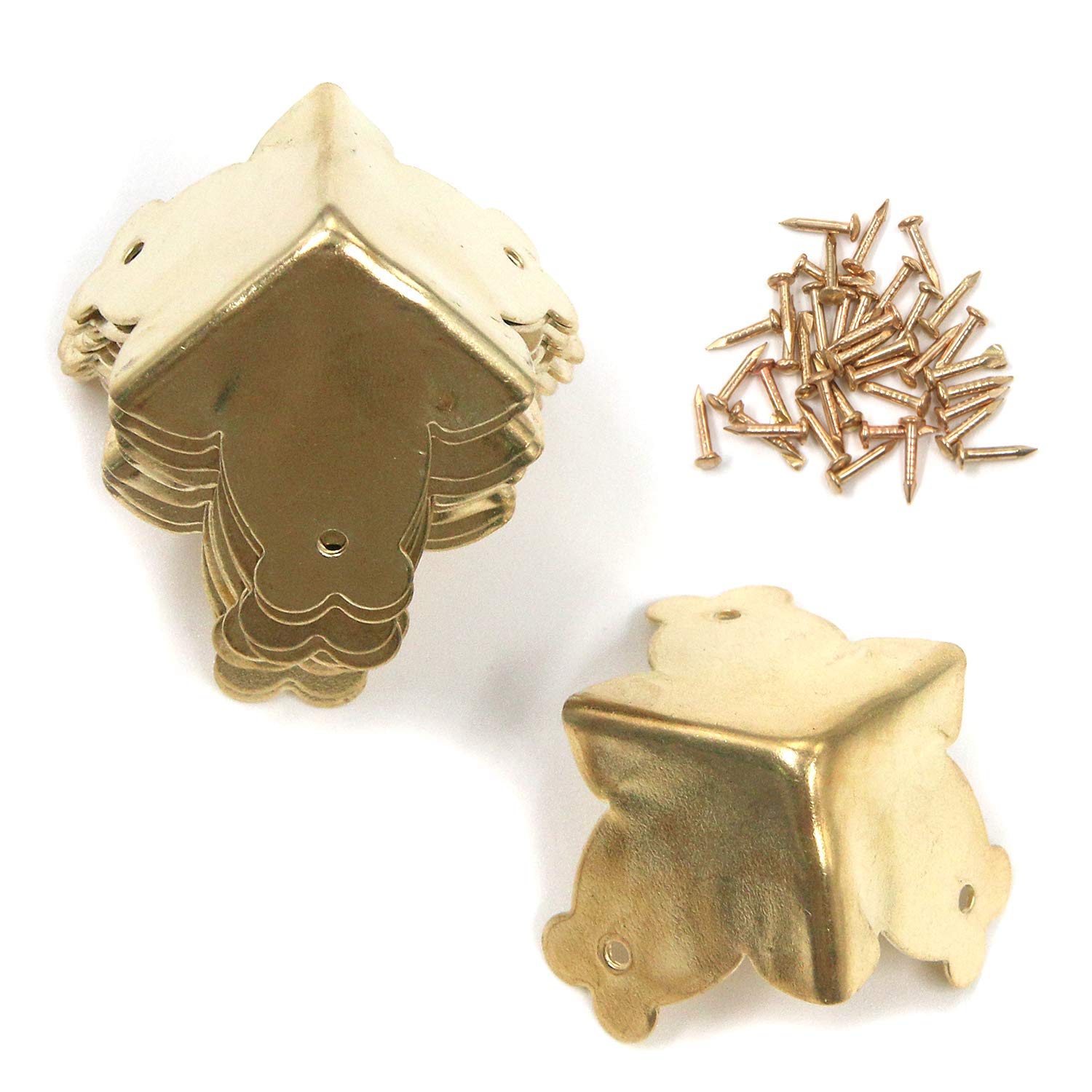 T Tulead Corner Protectors 30mm/1.18" Decorative Corner Box Edge Guard Table Bench Cabinet Corner Protector Pack of 12 with Mounting Nails