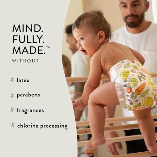 The Honest Company Clean Conscious Diapers | Plant-Based, Sustainable | Turtle Time + Dots & Dashes | Club Box, Size 2 (12-18 lbs), 76 Count