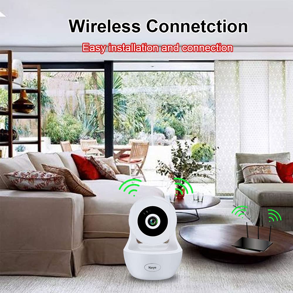 WiFi Security Home Camera,Baby Monitor Wireless IP Camera with Night Vision Two Way Audio Cloud Storage, Supports 5G WiFi,up to 128GB(White) Indoor Camera