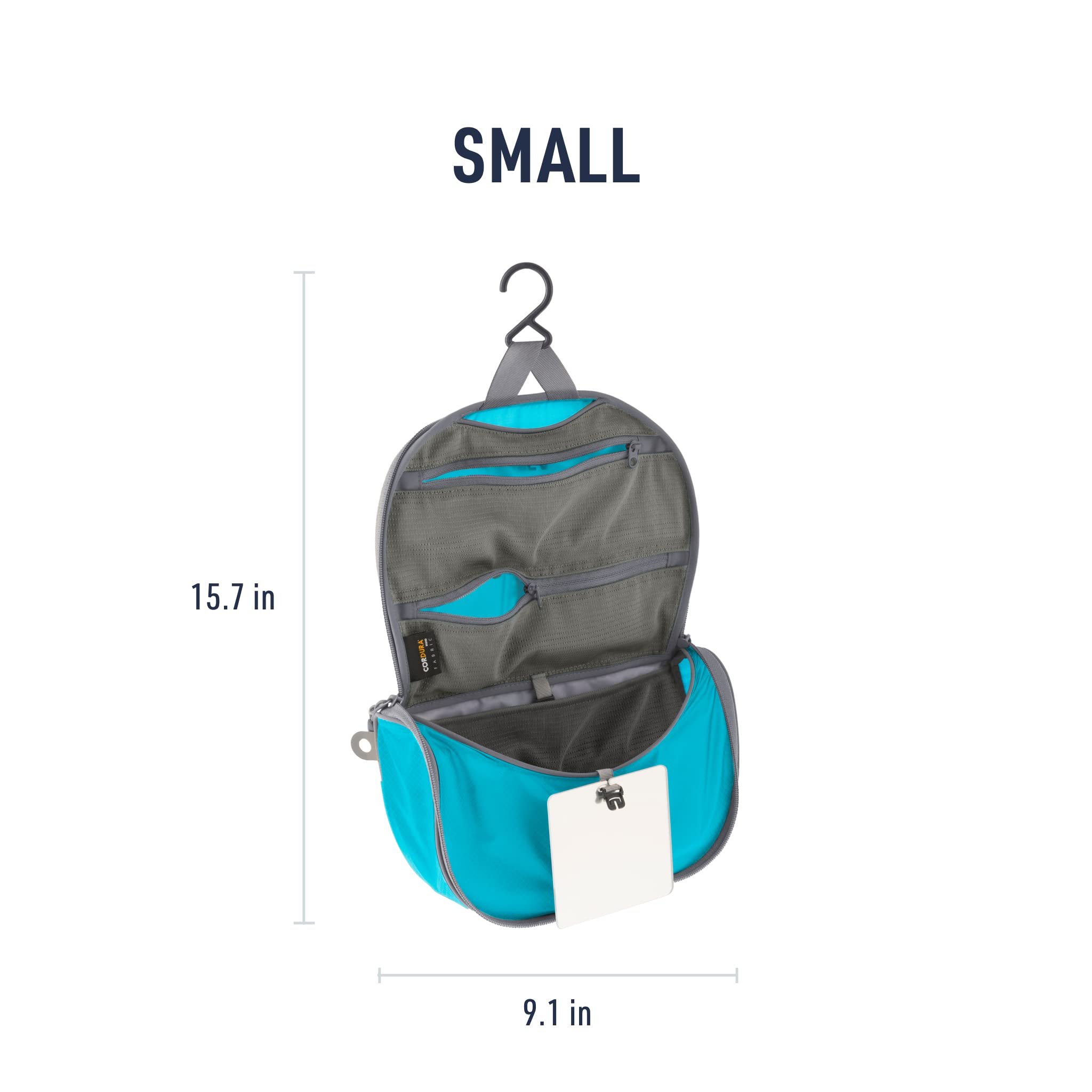 Sea to Summit TravellingLight Hanging Toiletry Bag, Travel Organizer for Men and Women, Small, Black