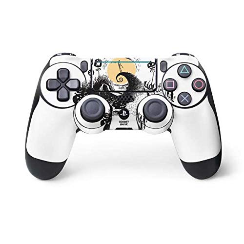 Skinit Decal Gaming skin compatible with PS4 Pro/Slim Controller - Officially Licensed Disney The Nightmare Before Christmas Jack on Spiral Hill Art Design