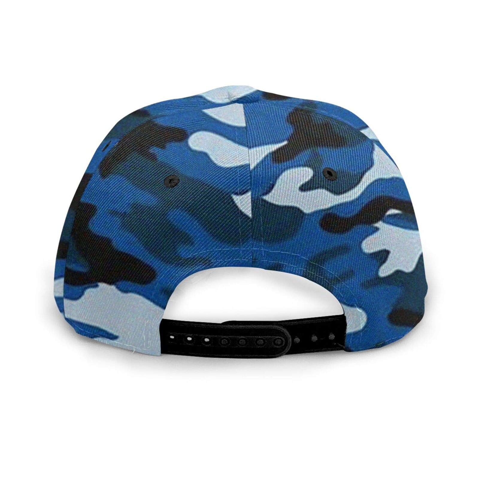 Wineware Blue Camo Print Casual Baseball Cap Adjustable Twill Dad Hats Adjustable Sports Outdoor Cap for Men Women, One Size