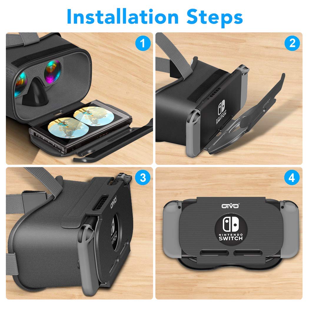 VR Headset Compatible with Nintendo Switch & Nintendo Switch OLED Model, OIVO 3D VR (Virtual Reality) Glasses, Switch VR Labo Goggles Headset for Nintendo Switch