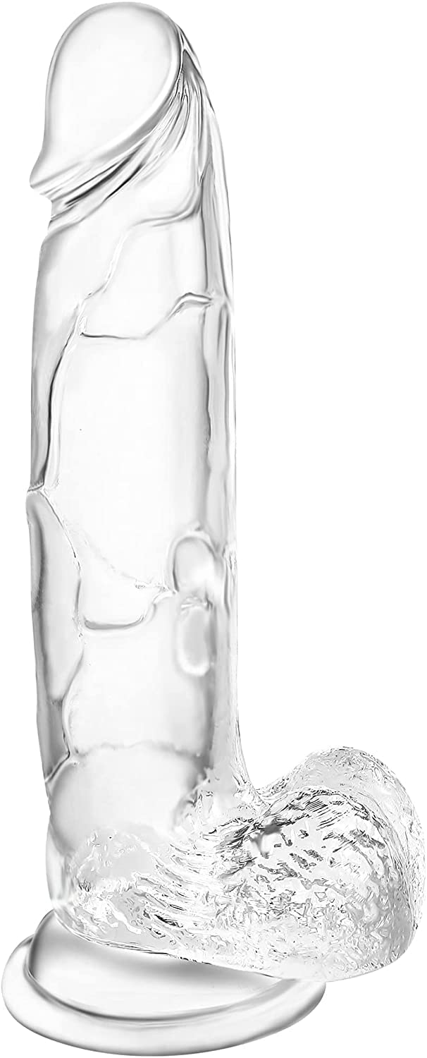 Strapless Strapon 7 Inch Realistic Dildo with Suction Cup Anal Sex Toys,Dildo with Balls Lifelike Fake Penis G Spot Stimulator