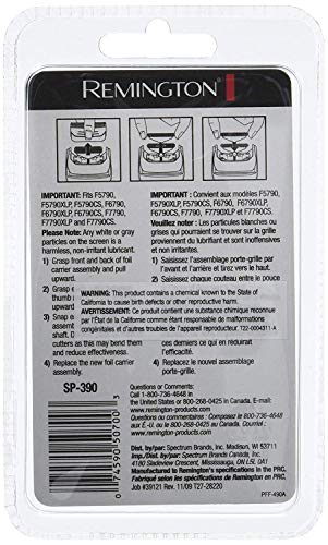 Remington SP390 Replacement Foil & Cutter for F5790CS, F5790, F6790, F7790 with Shaver Aid Brush - Bundle