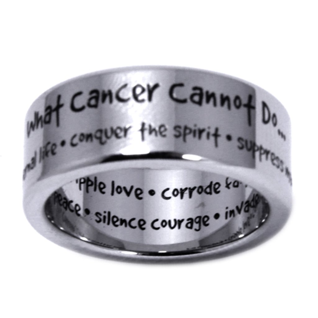 Rush Industries What Cancer Cannot Do Ring - Cancer Ring - Cancer Awareness Gifts - Recovery Jewelry - Inspirational Ring
