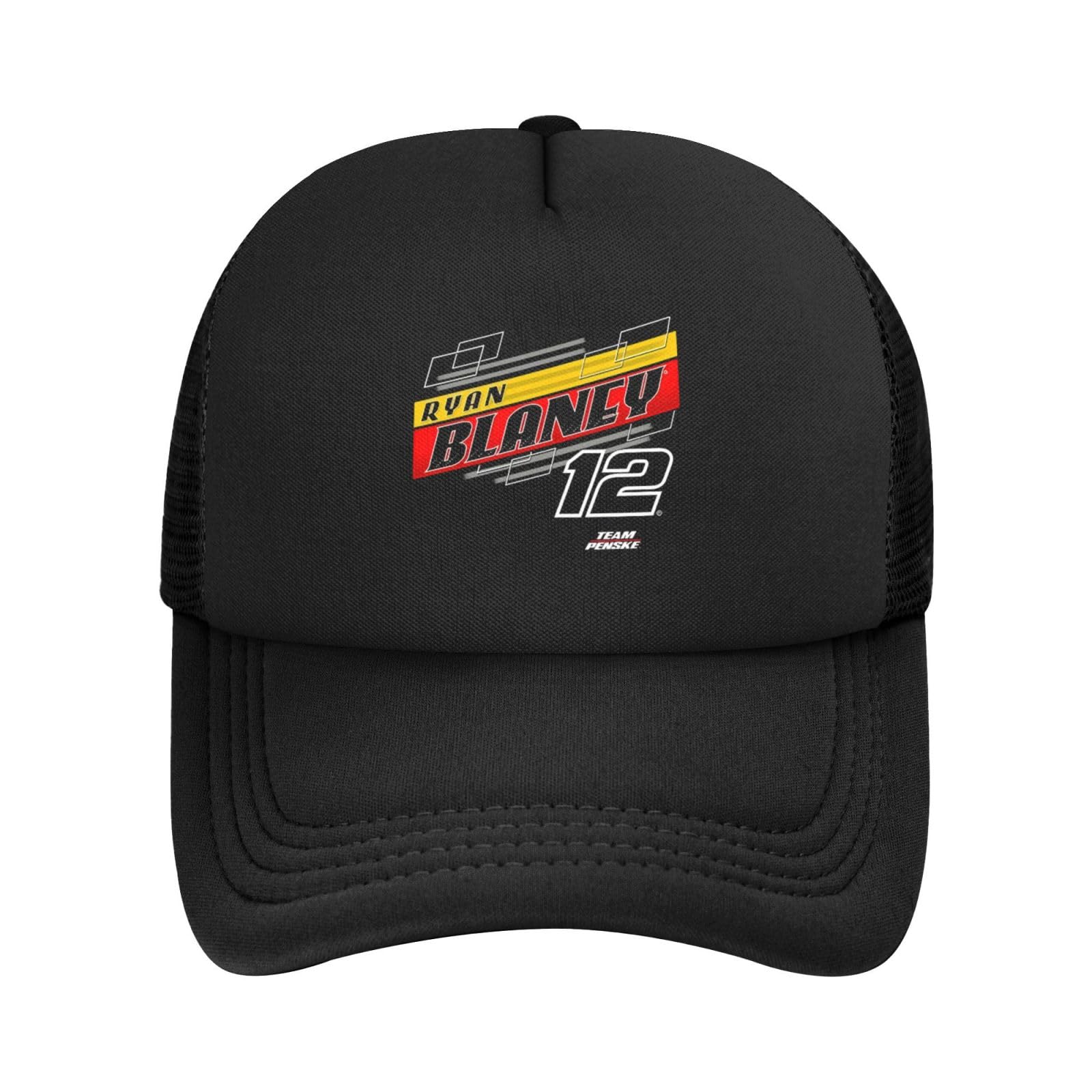 Ryan Blaney 12 Men's Adjustable Mesh Back Cap Curved Bill Snapback Mesh Baseball Cap Breathable Sun Hat