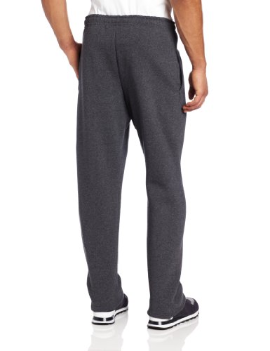 Russell Athletic Men's Dri-Power Open Bottom Sweatpants with Pockets, Black Heather, XXX-Large