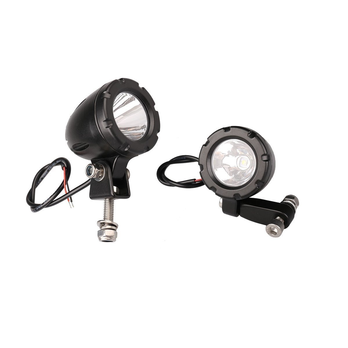 Super Bright Offroad 2" Round LED Fog Light Pods for Motorcycle, 6000K Cool-White Long Range Spot Beam, Rugged Die-Cast Aluminum Housing, Corrosion & Vibration Resistant Waterproof, 12V/24V DC, 2-Pack