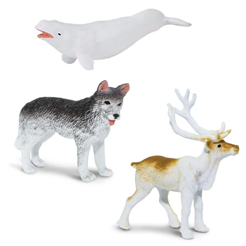 Safari Ltd Arctic TOOB With 10 Fun Figurines, Including A Harp Seal, Husky, Caribou, Arctic Rabbit, Killer Whale, Walrus, Arctic Fox, Beluga Whale, Igloo, And Polar Bear β For Ages 3 and Up