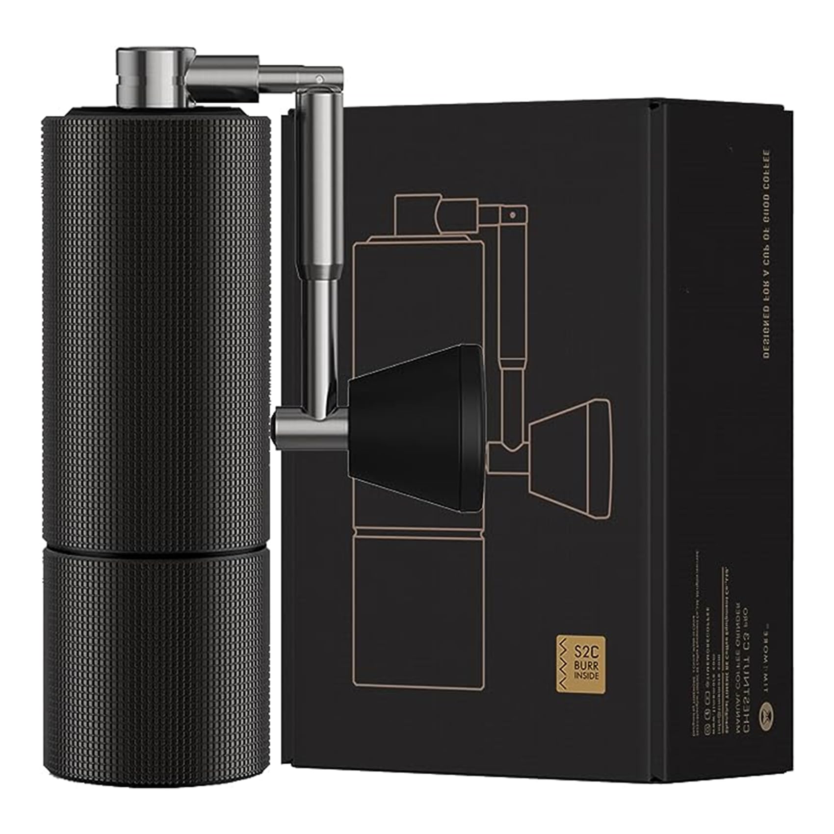 TIMEMORE Chestnut C3 Pro Manual Coffee Grinder Capacity CNC Stainless Steel Conical Burr, Internal Adjustable Setting, Double Bearing Positioning, French Press Coffee for Hand Grinder Gift