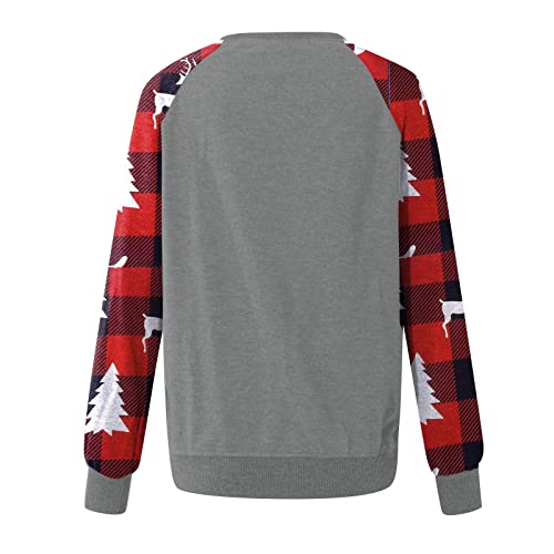 YYQXIiyty Womens Loose Casual O Neck Sweatshirt Fashion Christmas Printing Comfortable Top Autumn Long Sleeve Cute Pullover