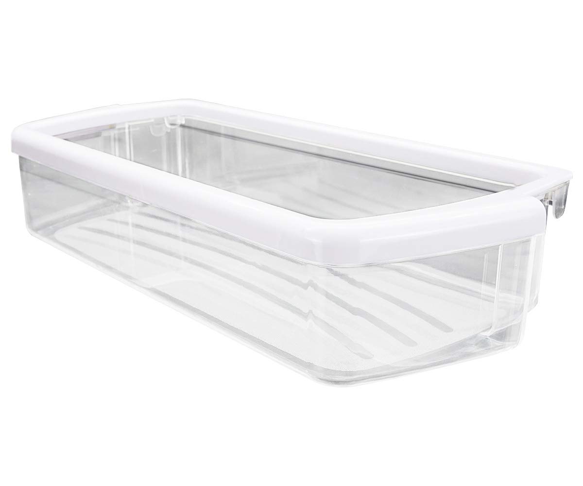 Siwdoy (Pack of 2 W10321304 Door Shelf Bin Compatible with Whirlpool Refrigerator Replaces WPW10321304 AP6019471 2179575 PS11752778, Clear