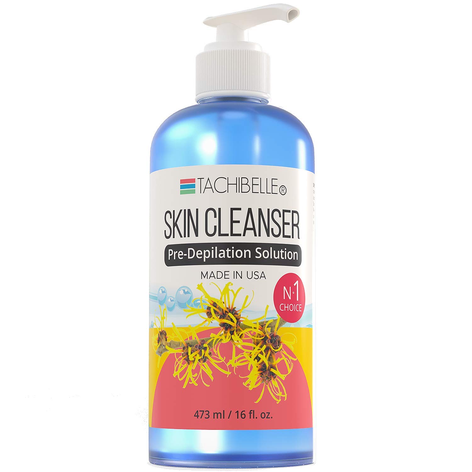 Tachibelle Post-Depilation Set of 2 Wax Remover Oil Enriched with Almond Oil + Skin Cleanser Solution Formulated with Hazel 16oz.