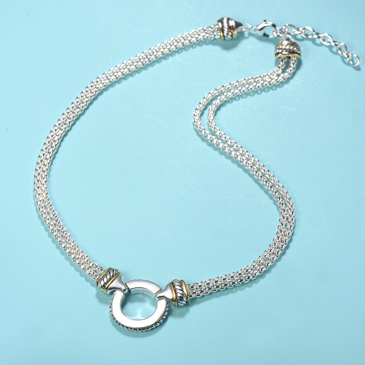 UNY designer Inspired Short Necklace 45cm + 5 cm 3mm Box chain Classic Elegant Vintage Antique Jewelry