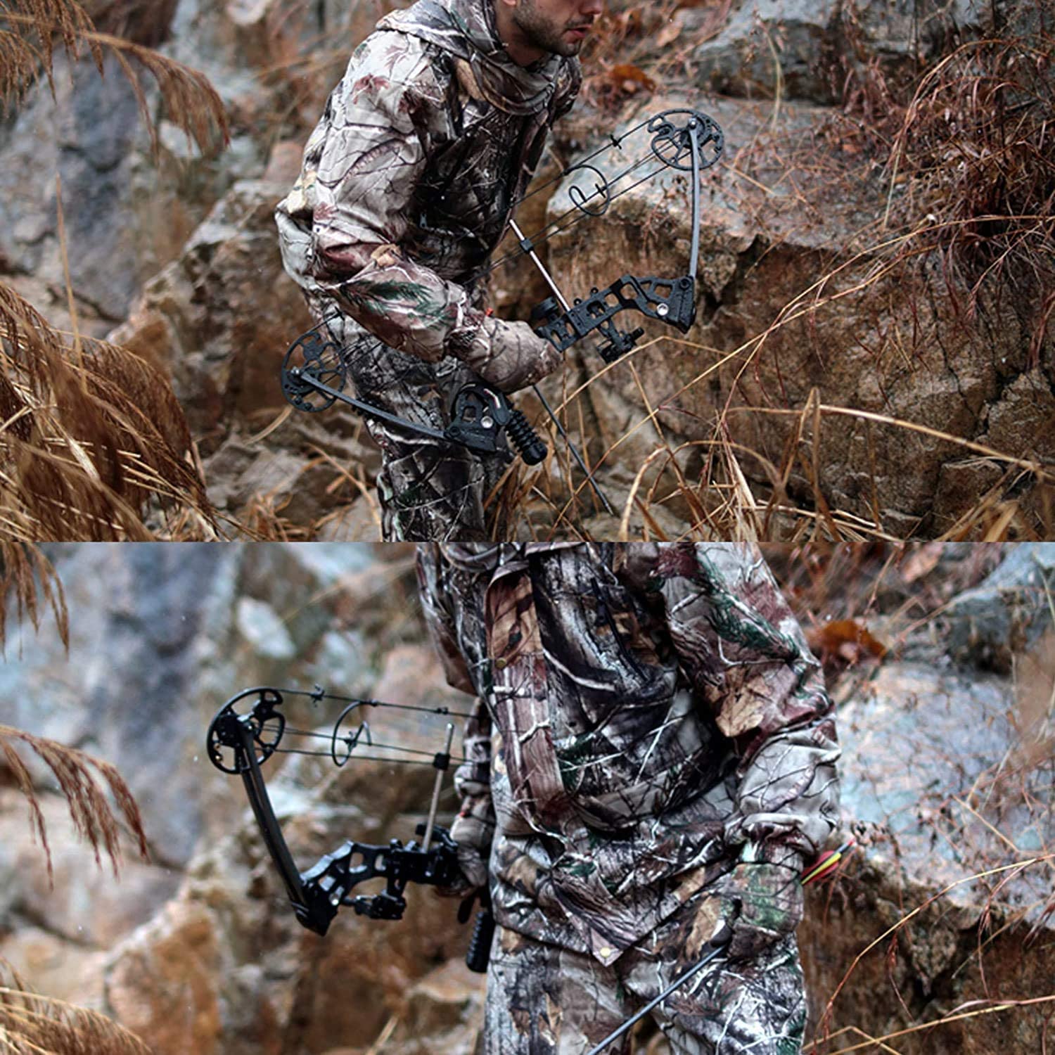 XGeek Compound Bow and Arrow kit, Hunting & Target Bow, 320 Fps Speed, with All Accessories, USA-Made Limbs, Draw Weight Adjustable 20-70 Lbs, Draw Length 17-29", for Hunter and Archery Enthusiast