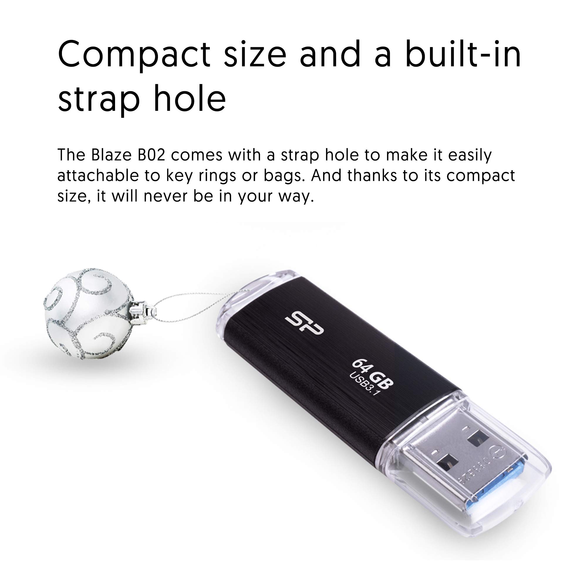Silicon Power 2 Pack 64GB USB 3.0/3.1 Gen1 USB Flash Drive Thumb Drive Memory Stick