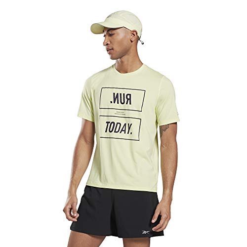 Reebok One Series Running Short Sleeve Tee, Lemon Glow, L
