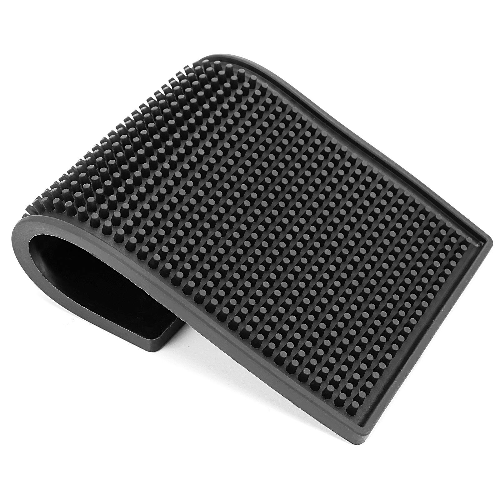 ZOENHOU 3 PCS 12 x 18 Inch Bar Service Mat, Black PVC Heavy Duty Barber Spill Mats, Non-Slip Heat Resistant Protective Pad Tools Countertop Spill Bar Mat for Bar, Kitchen, Restaurant, Hotel