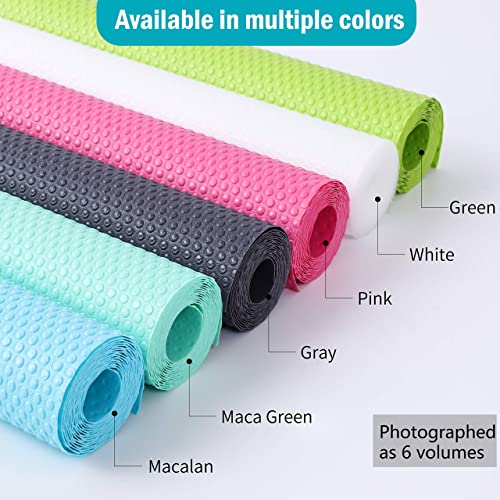 Wkae 6 rolls EVA Refrigerator Mats ,Washable Fridge Shelf Liners ,Non-Slip Can be Cut Drawers Table Kitchen Cupboard PlasticTable Placemats Non-Adhesive,59inch×17inch