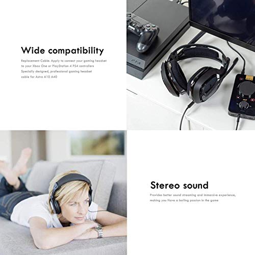 Replacement Astro A10 A30 A40 A50 to Xbox One, Play Station 4 and Smartphone Audio Cable Cord Lead