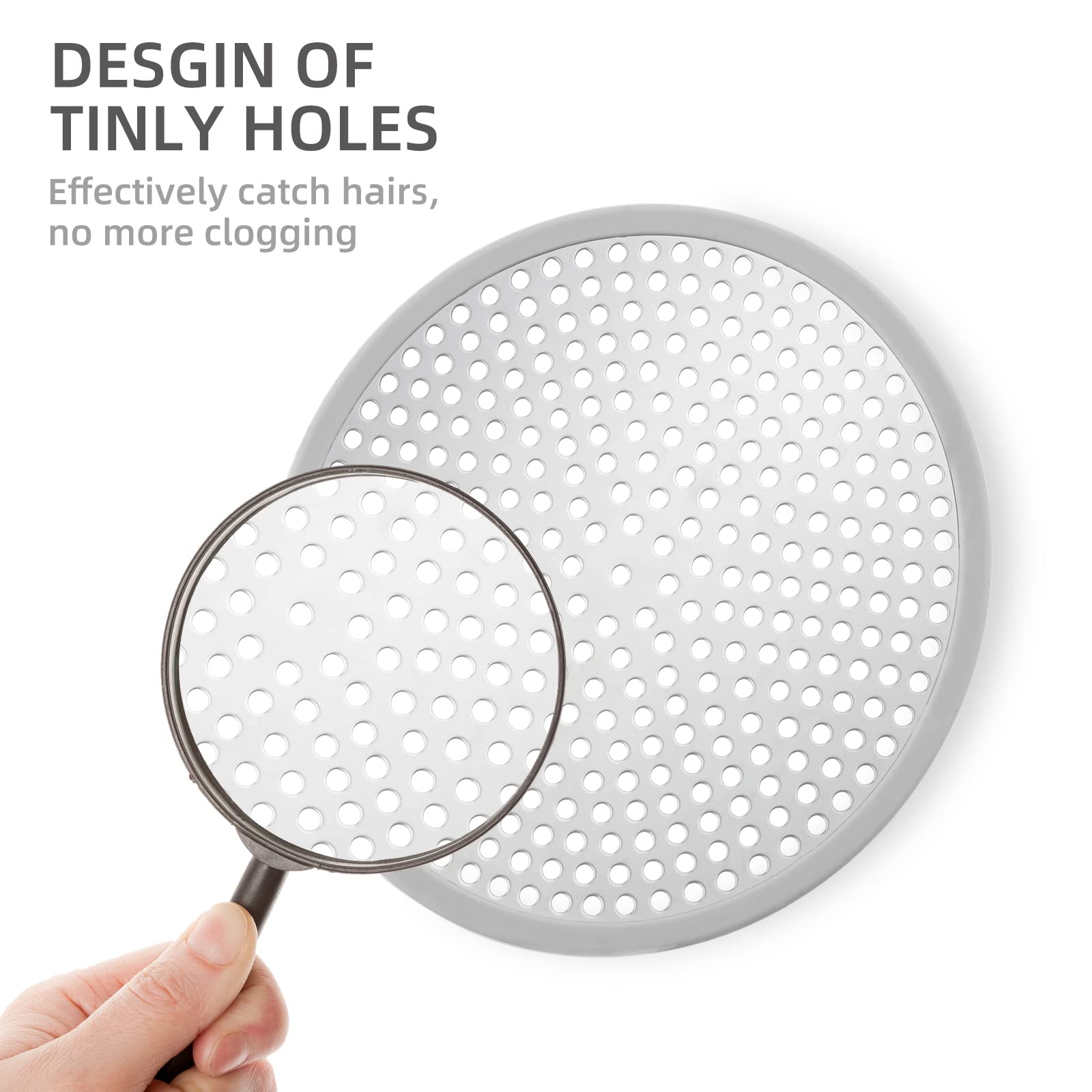 WINDALY 3 Pack of Shower Drain Hair Catcher/Cover/Strainer, Stall Drain Protector/Cover, Stainless Steel (3 Pack)