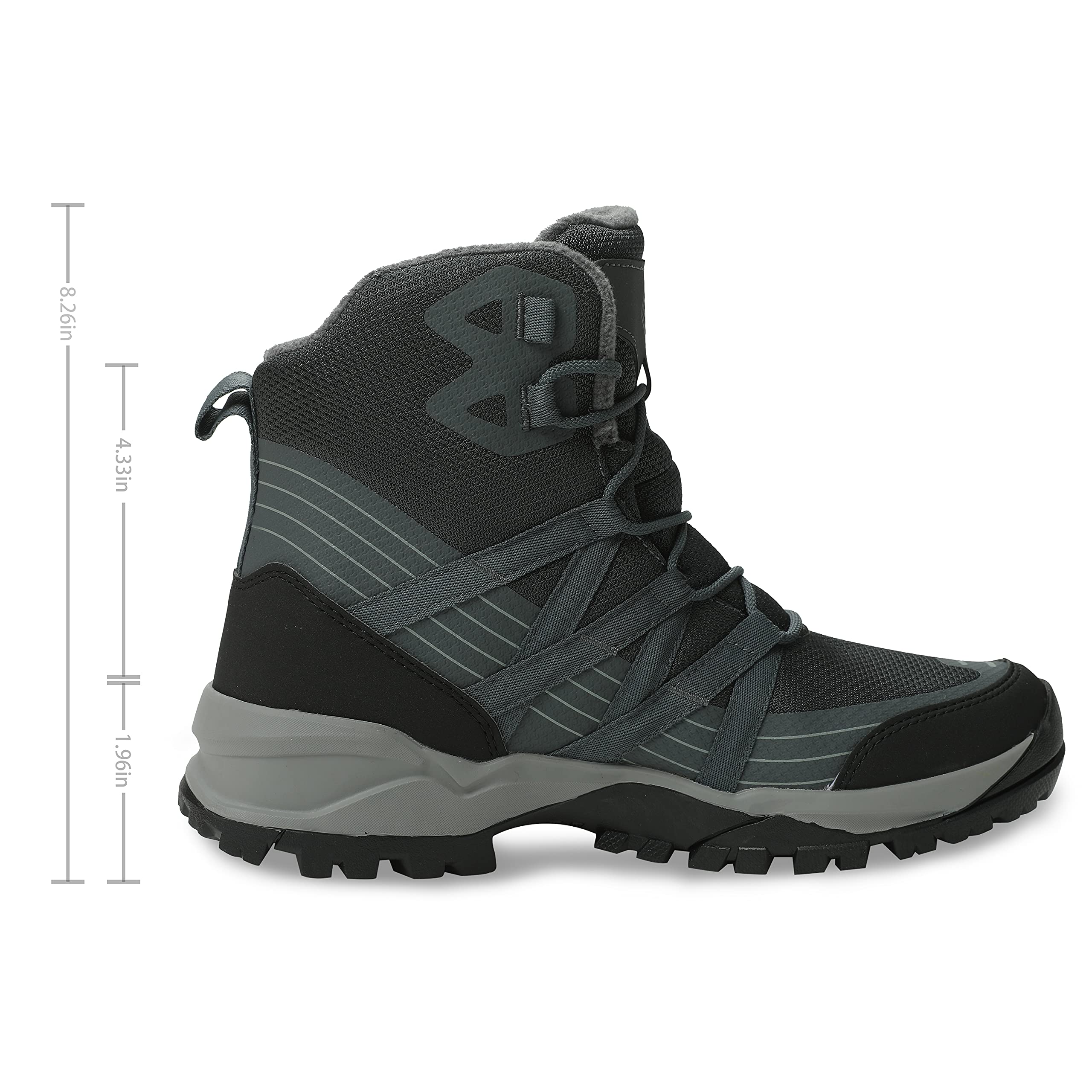 wantdo Women's Waterproof Hiking Boots Non-Slip Work Boots Comfortable Outdoor Ankle Boots Arch Support