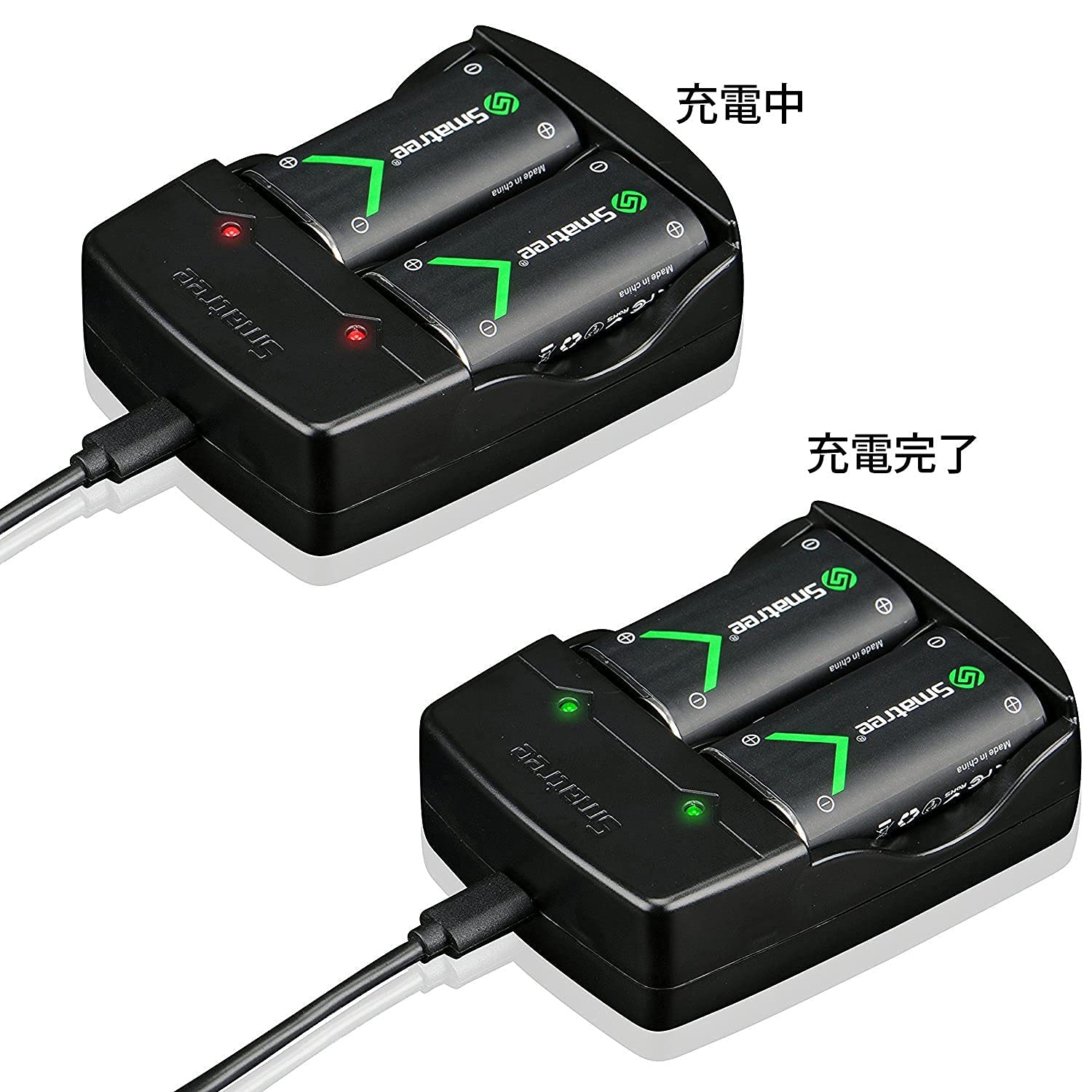 Smatree コントローラーバッテリー2個＋急速充電器　バッテリー2個同時充電が可能