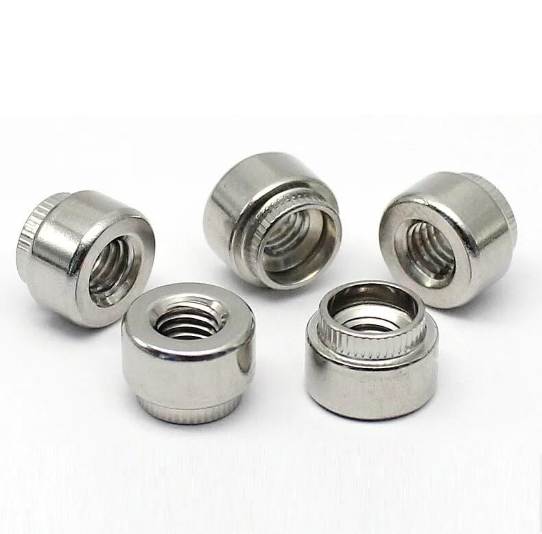 Stainless Steel 304 Riveting Nut Press Riveting Riveting Nut Step Embossing Rivet Nut Z-M3 M4 M5 M6 M8 M10 (20pcs) (Color : Stainless Steel, Size : M5-1.2)