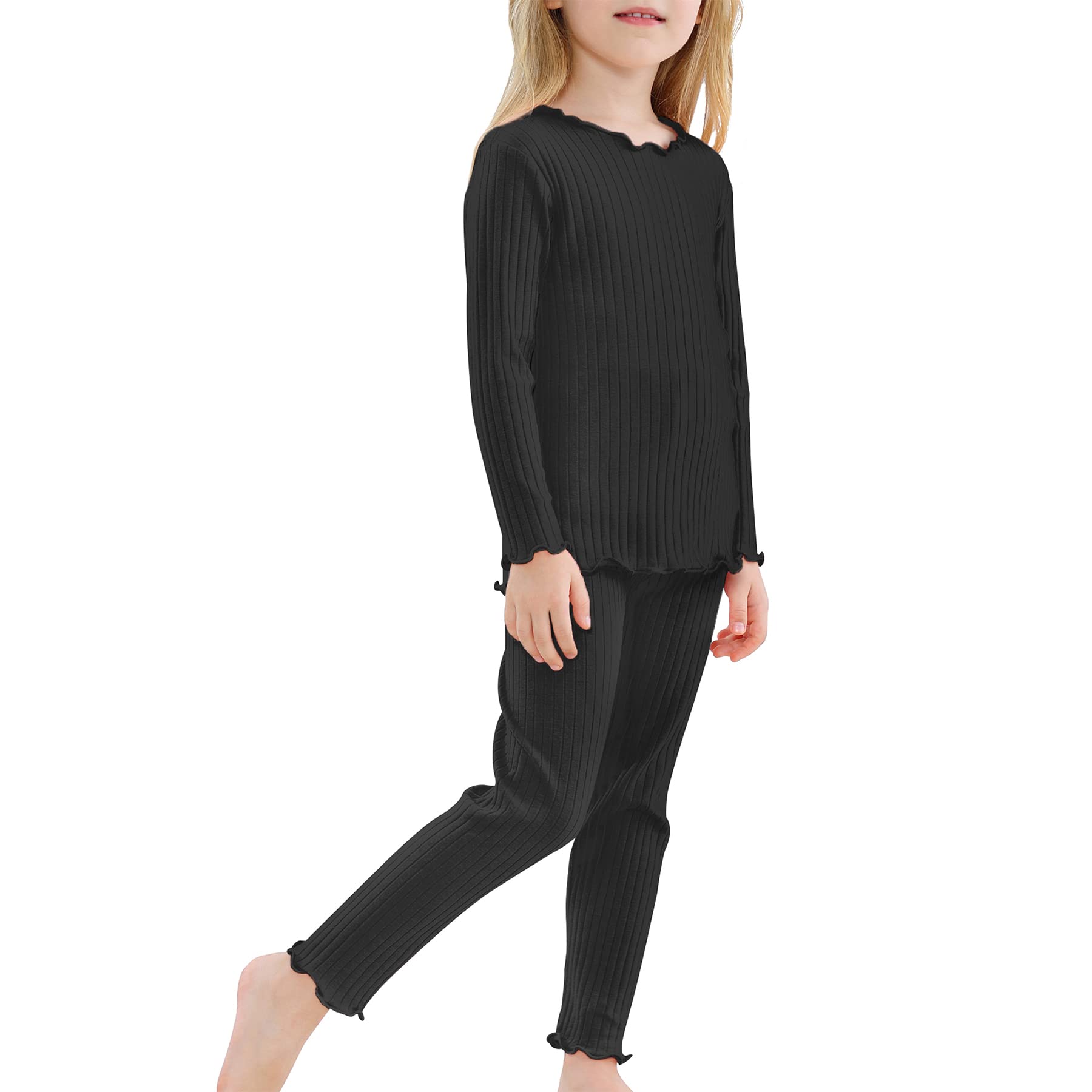 Zando Kids Child Boys Girls Cold Weather Gear Two Piece Winter Black X-Large