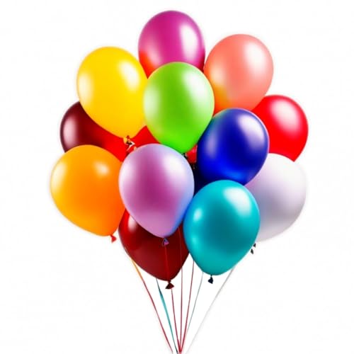 WLPARTY balloons assorted colors 50 pack Size of 12 inch Colorful large Latex decorations for Birthday Party, Wedding, Anniversary(50 pack)