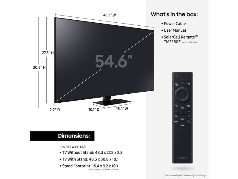 SAMSUNG QN65Q80BDFXZA 65" 4K QLED Smart TV with Quantum HDR (2022)