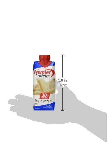 Premier Protein Shake 30g 1g Sugar 24 Vitamins Minerals Nutrients to Support Immune Health, Vanilla, 44 Fl Oz, (Pack of 4)