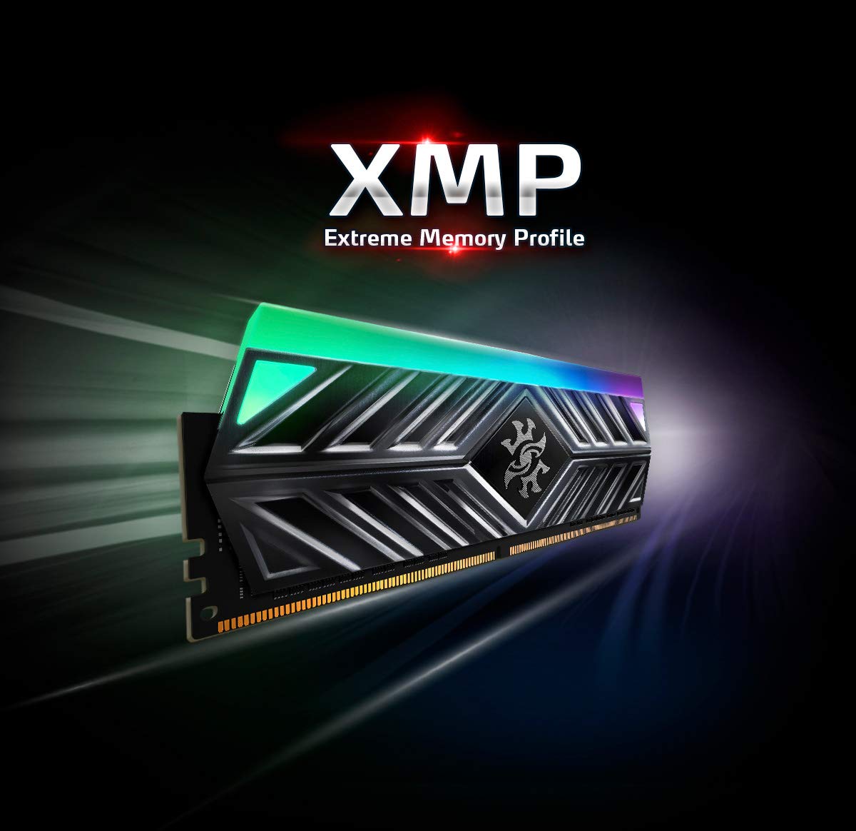 XPG Spectrix D41 TUF Certified RGB DDR4 3200MHz 32GB (2x16GB) 288-Pin CL16-20-20 PC4-25600 Desktop U-DIMM Memory Retail Kit Black (AX4U3200716G16A-DB41)