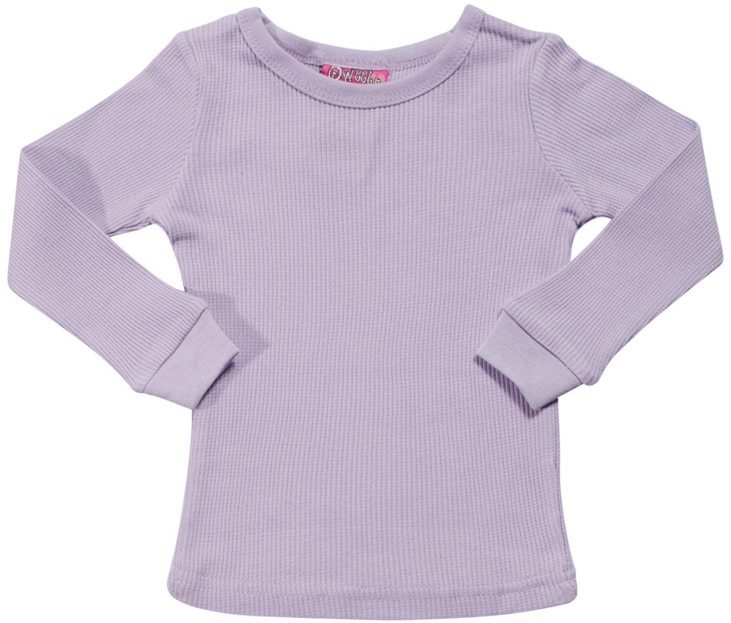 Sweet & Sassy Infant & Toddler Girls' 4-Piece Thermal Underwear Set, Size 3T, Medium Pink/Lavander