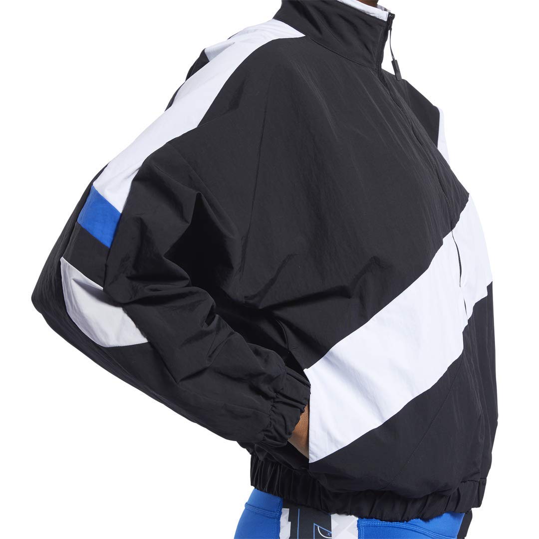 Reebok Workout Ready Meet You There Woven Jacket, Black, Medium