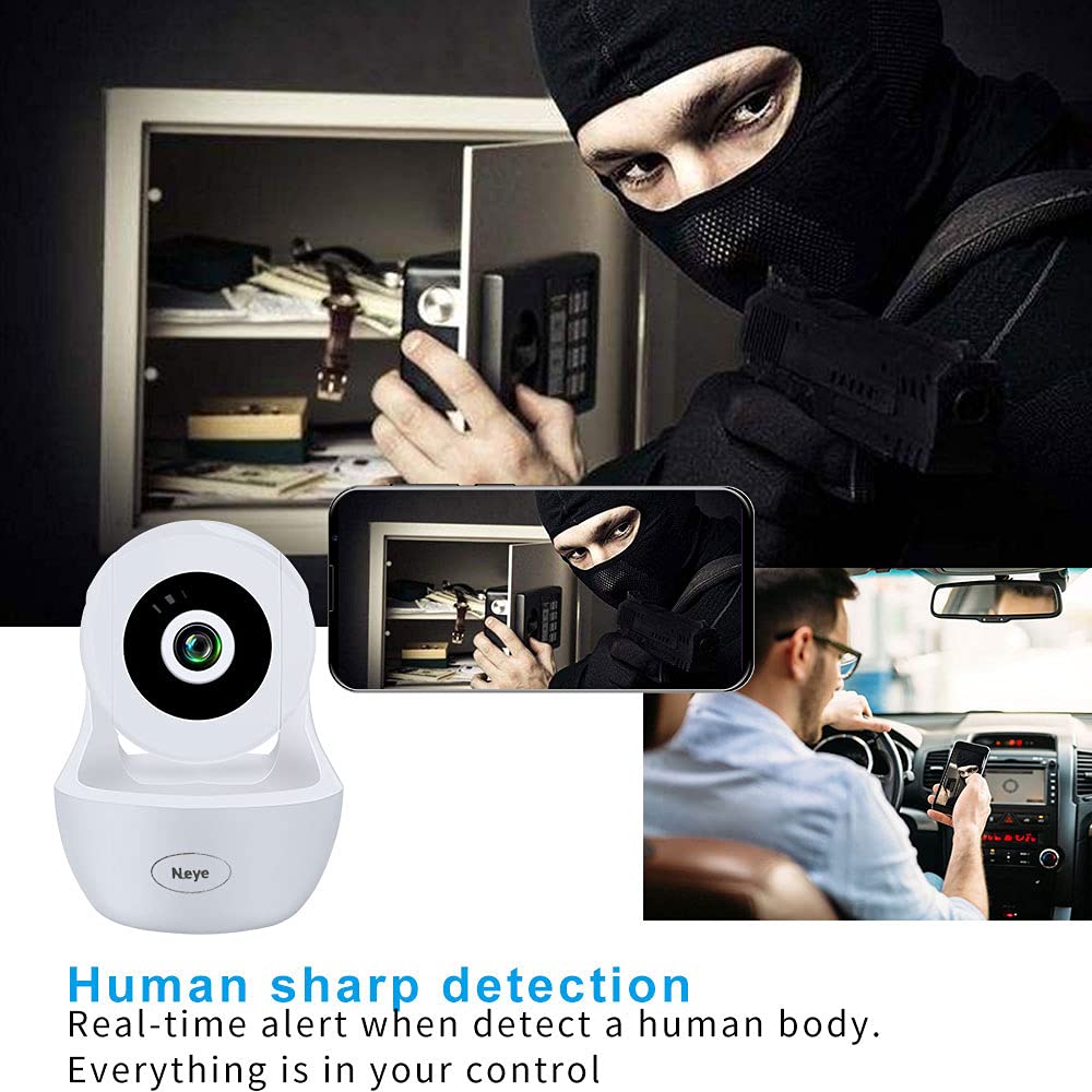 WiFi Security Home Camera,Baby Monitor Wireless IP Camera with Night Vision Two Way Audio Cloud Storage, Supports 5G WiFi,up to 128GB(White) Indoor Camera