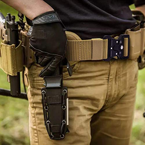 Xiclass Tactical Belt,Military Belts For Men, Durable Heavy Duty Nylon Belt With Quick Release Metal Buckle Work Belt 1.5 X 4 Ft, Blue
