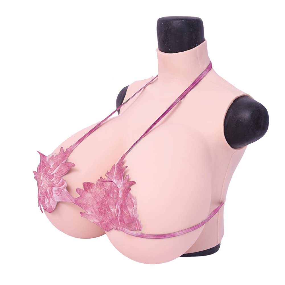 S Cup Silicone Breast Forms Silicone Breastplate Fake Breasts for Crossdresser Drag Queen Transgender With Cotton Filler