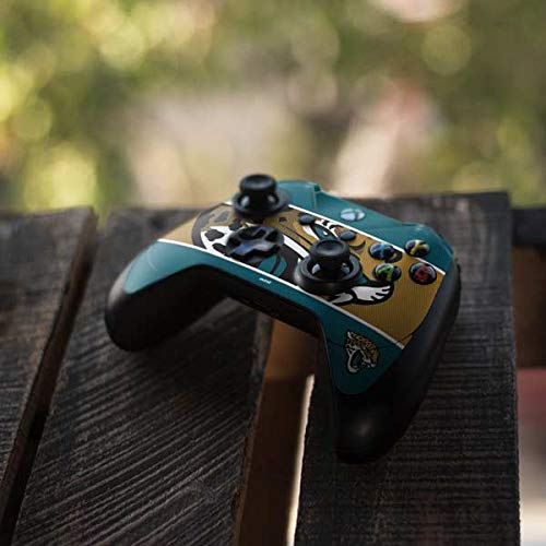 Skinit Decal Gaming Skin Compatible with Xbox One Elite Controller - Officially Licensed NFL Jacksonville Jaguars Zone Block Design