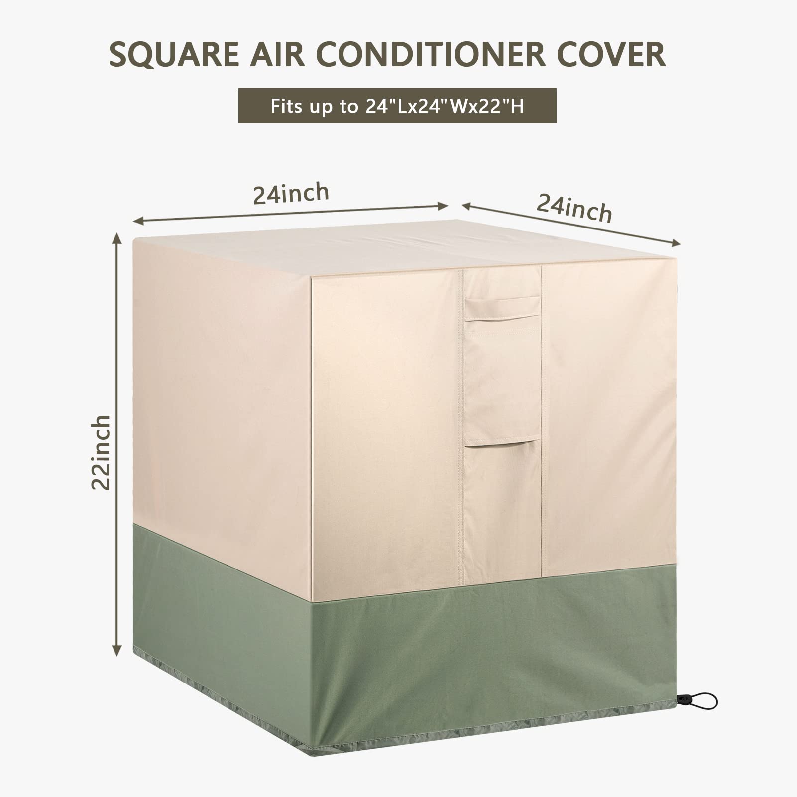 Sunolga Air Conditioner Cover for Outside Units, Water Resistant and Windproof Design - AC Covers Fits up to 36 x 36 x 39 inches