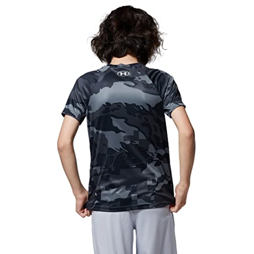 Under Armour Boys Tech Big Logo Printed Short-Sleeve T-Shirt , Black (002)/White , Small