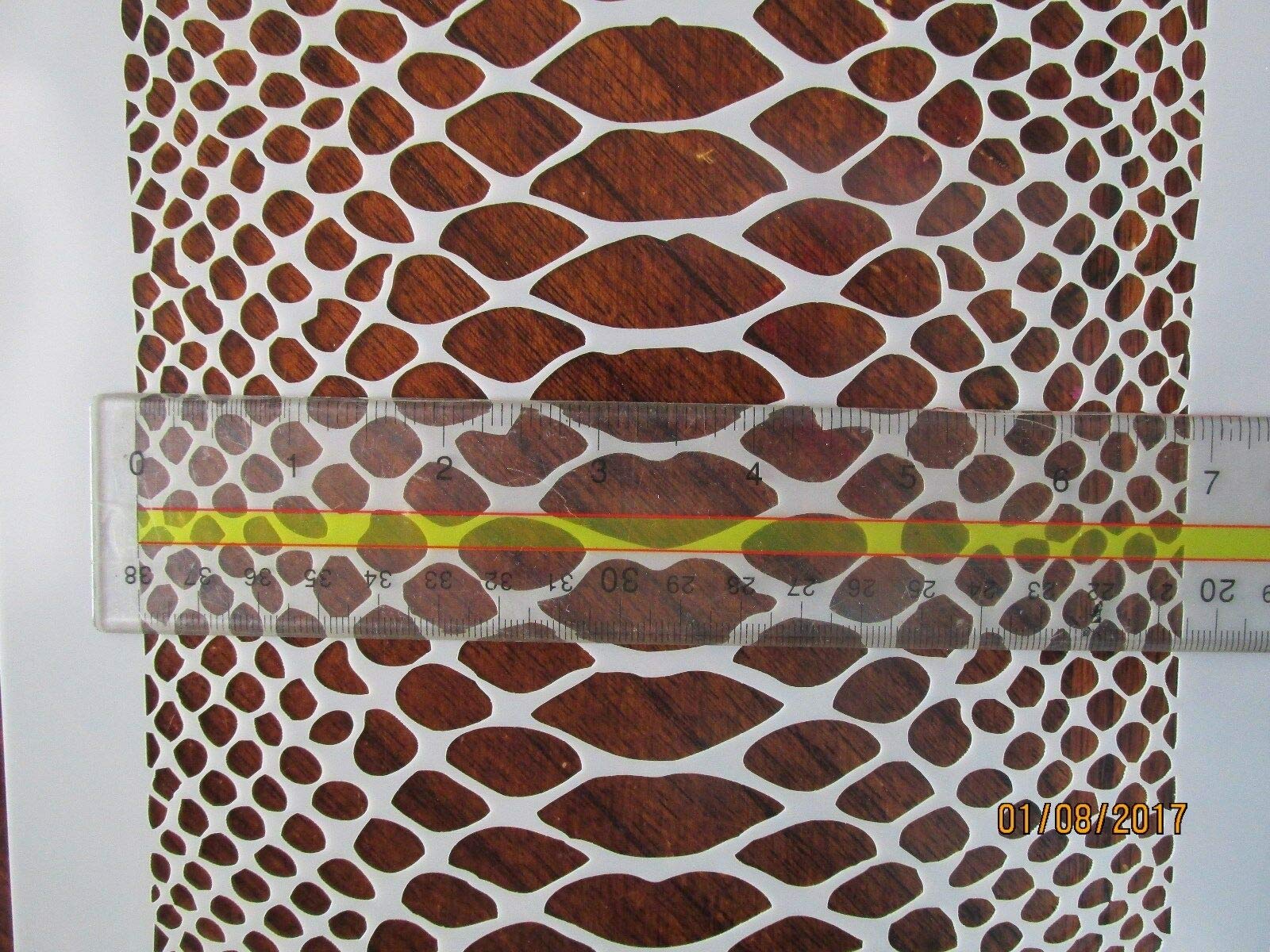 Rubstamper Snake Skin Camo Logo Stencil Reusable 10 mm Mylar Laser Cut Stencil Arts and Crafts Material Scrapbooking for Airbrush Painting Drawing