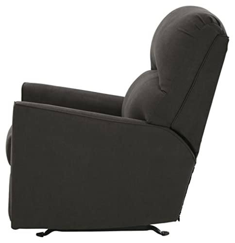 Signature Design by Ashley Lucina Casual Upholstered Rocker Recliner, Dark Gray